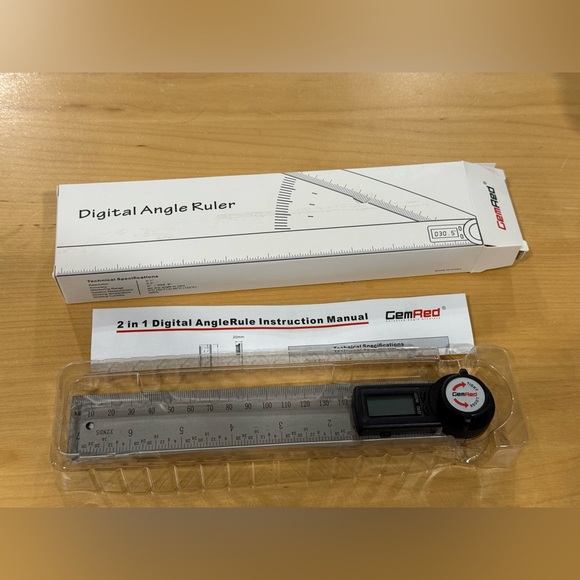 GemRed | Other | Gemred Digital Angle Finder Ruler And Protractor ...